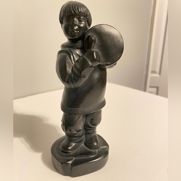 Accents | Vintage Signed Mcphee Statue Alaskan Inuit Eskimo Boy With ...
